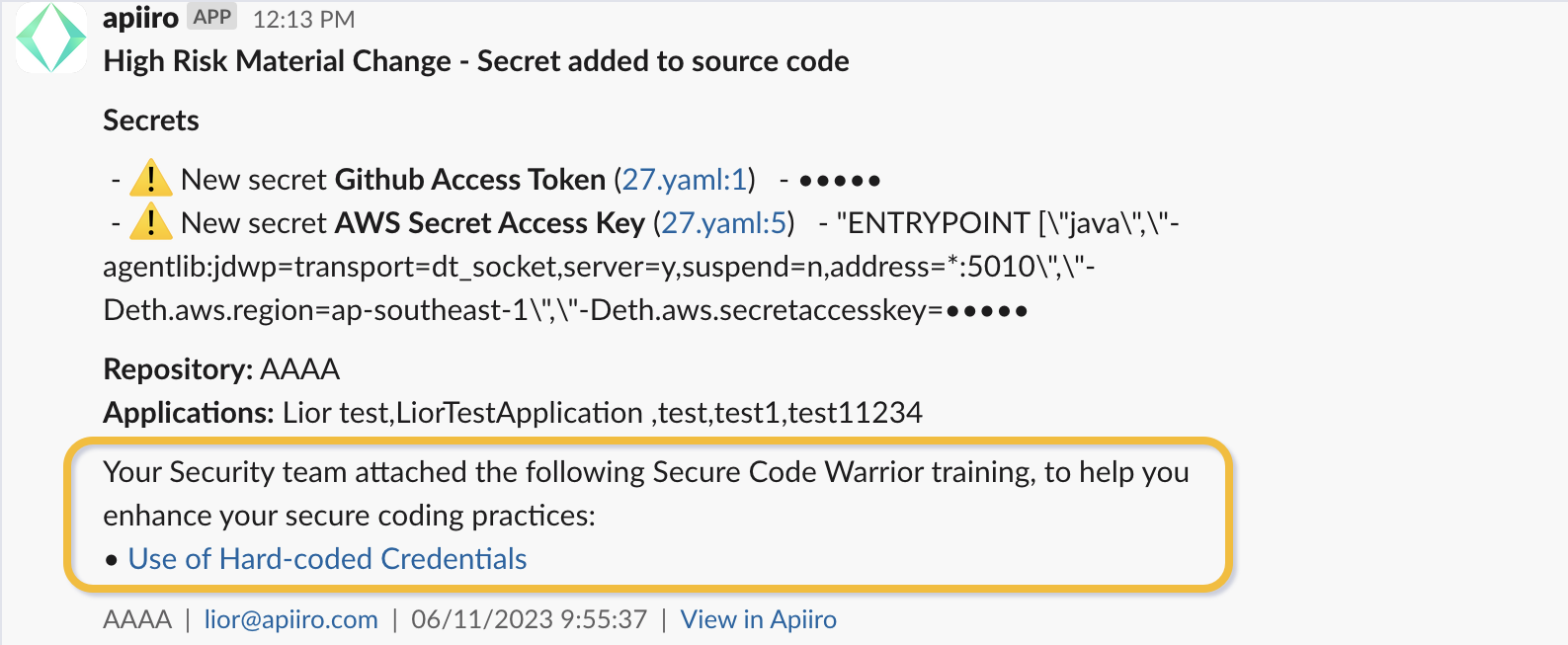Apiiro and Secure Code Warrior Partner to Deliver Hyper-Relevant Developer Security Training