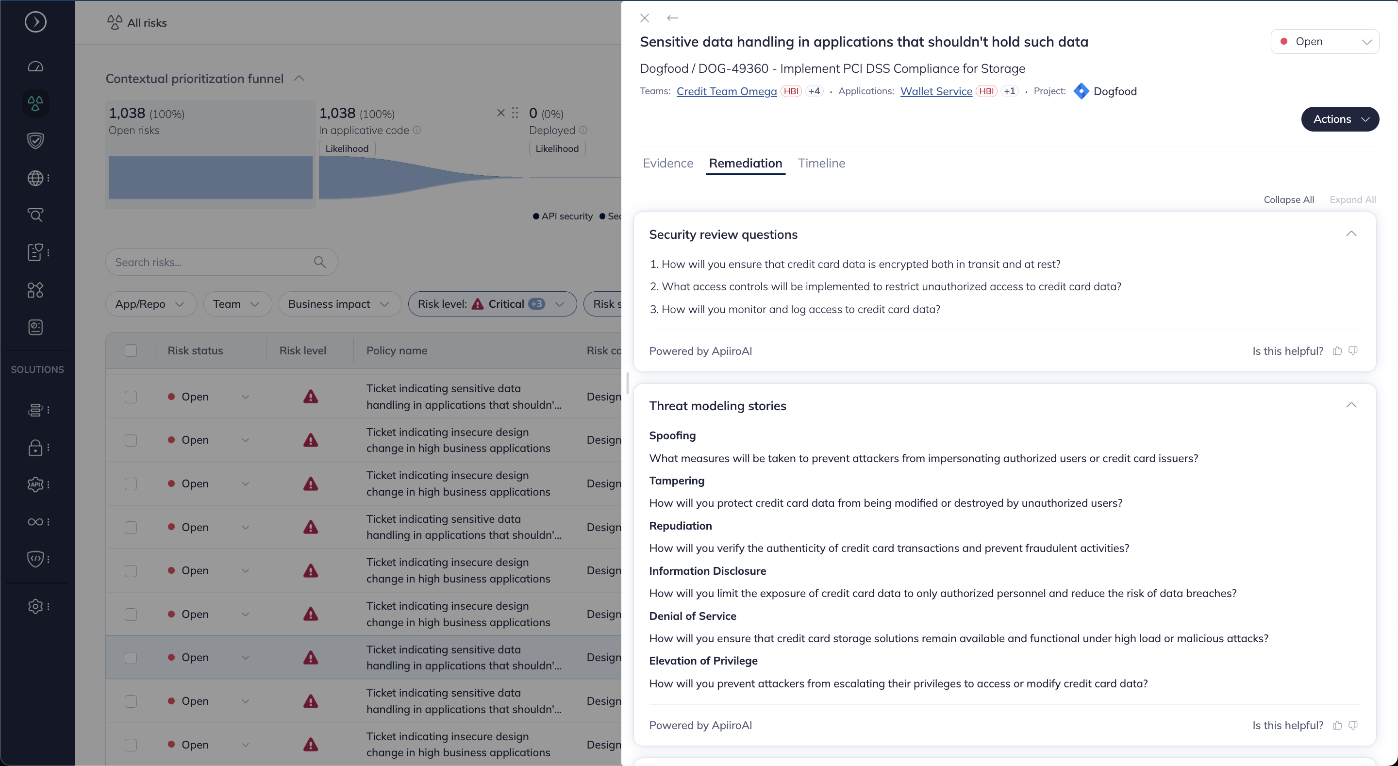 Risk Detection at Design Phase | Apiiro